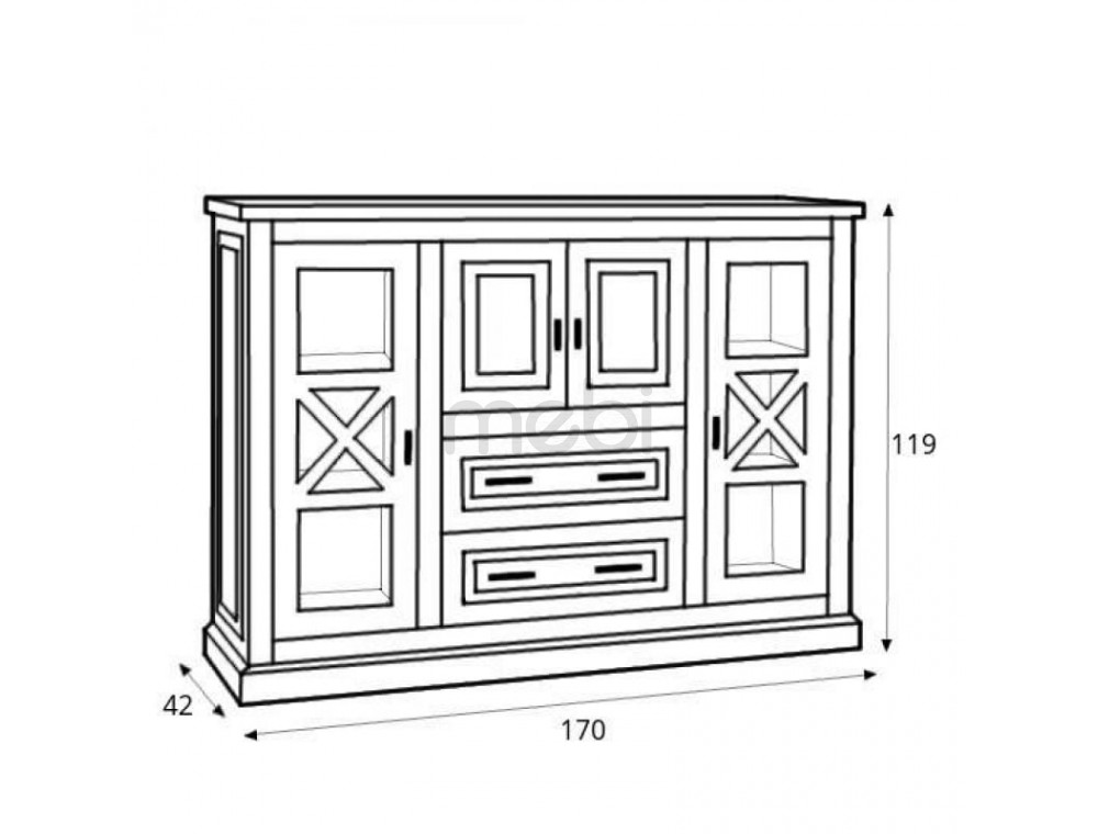Комод Duża Provance Meble Krysiak 170x119x42 (PROV_KOM_DUZ_45) 000128 ...